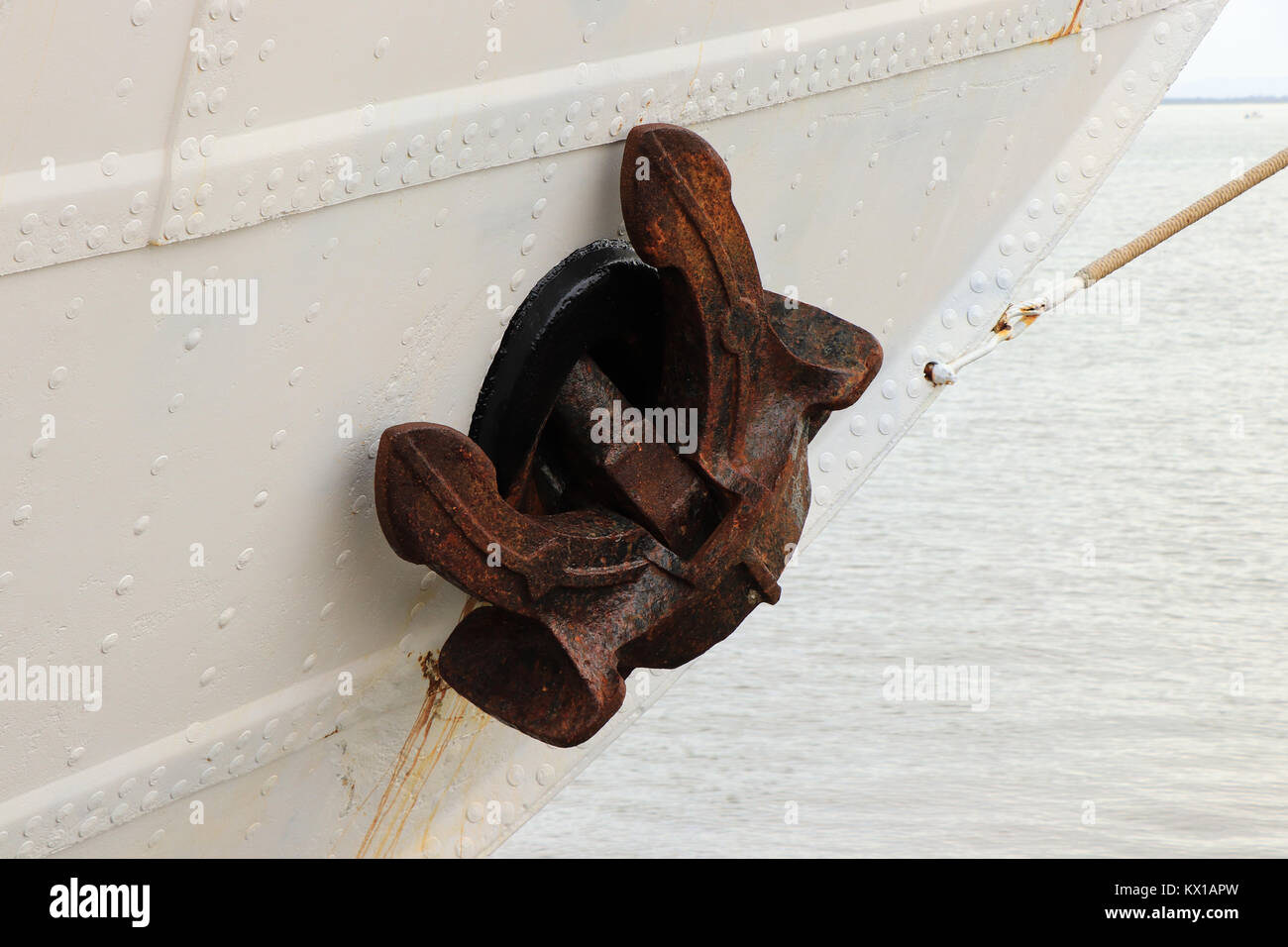 Nahaufnahme von Schiff Anker Stockfotografie - Alamy