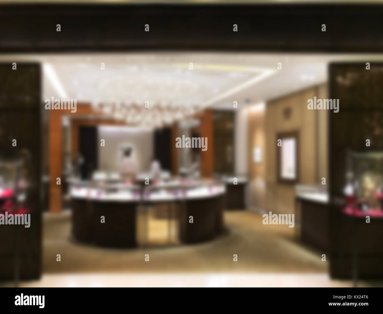 Fotos showcase Store mit blur Effekt bokeh Stockfotografie - Alamy