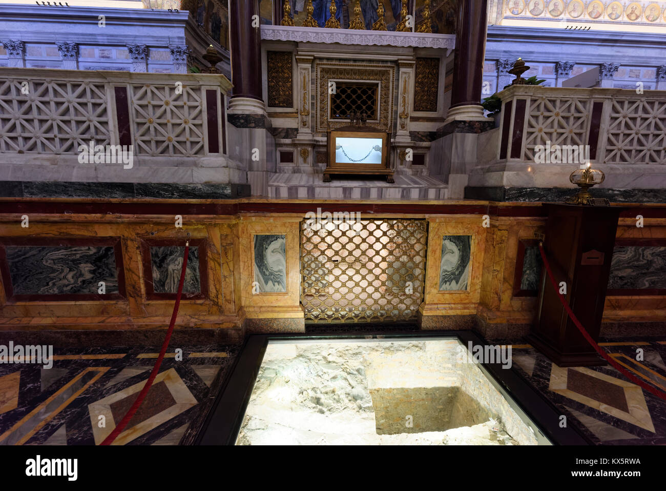Das Gefängnis Ketten und Grab des Hl. Paulus. Der Päpstlichen Basilika ...