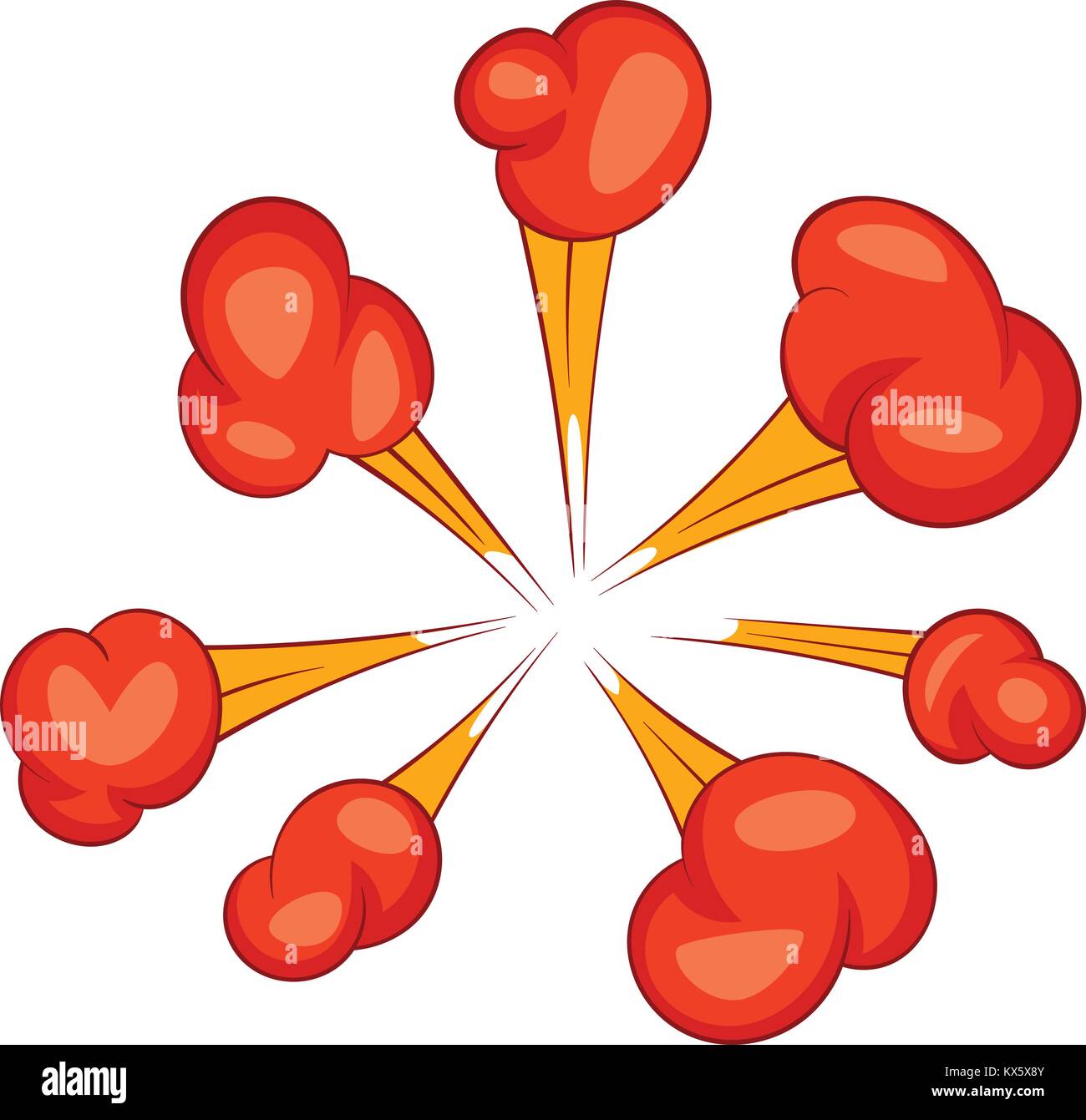 Explodieren Wirkung Symbol, Cartoon Stil Stock-Vektorgrafik - Alamy