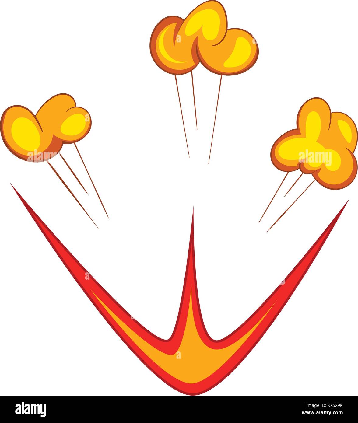 Explodieren Symbol, Cartoon Stil Stock-Vektorgrafik - Alamy