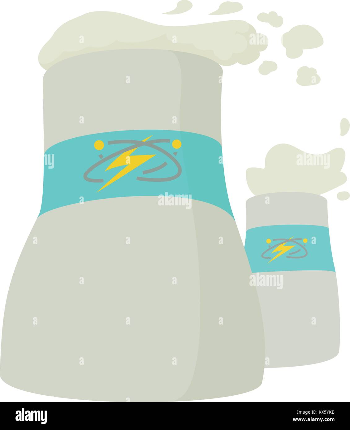 Cooling Tower Symbol, cartoon-Stil Stock-Vektorgrafik - Alamy