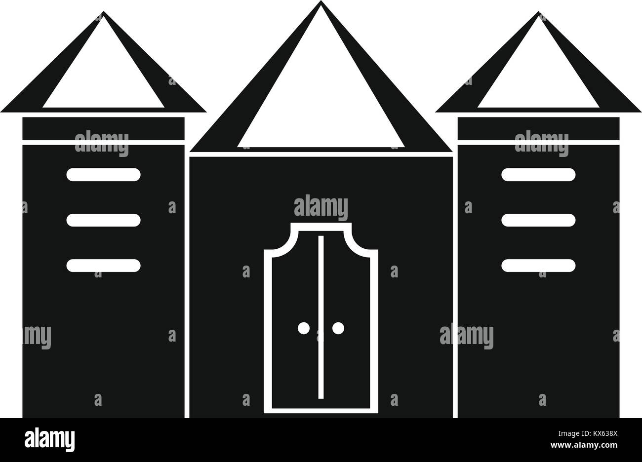 Wand- und Tor der alten Festung Symbol Stock-Vektorgrafik - Alamy