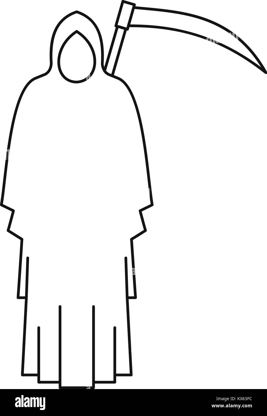 Das Symbol für den Tod, outline Style Stock-Vektorgrafik - Alamy