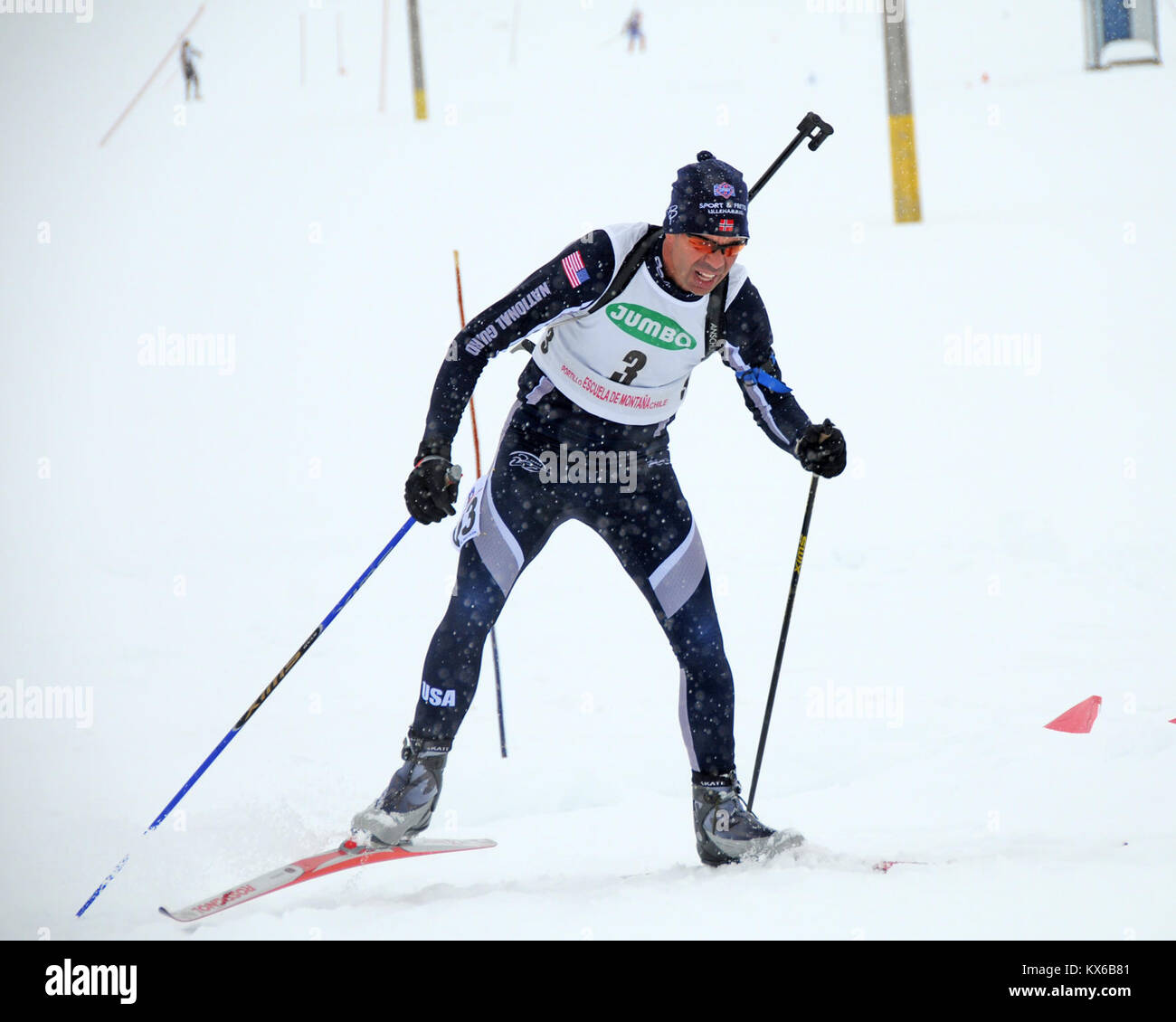 Die USA National Guard Biathlon Team nahm an einem IBU Cup Wettbewerb ...