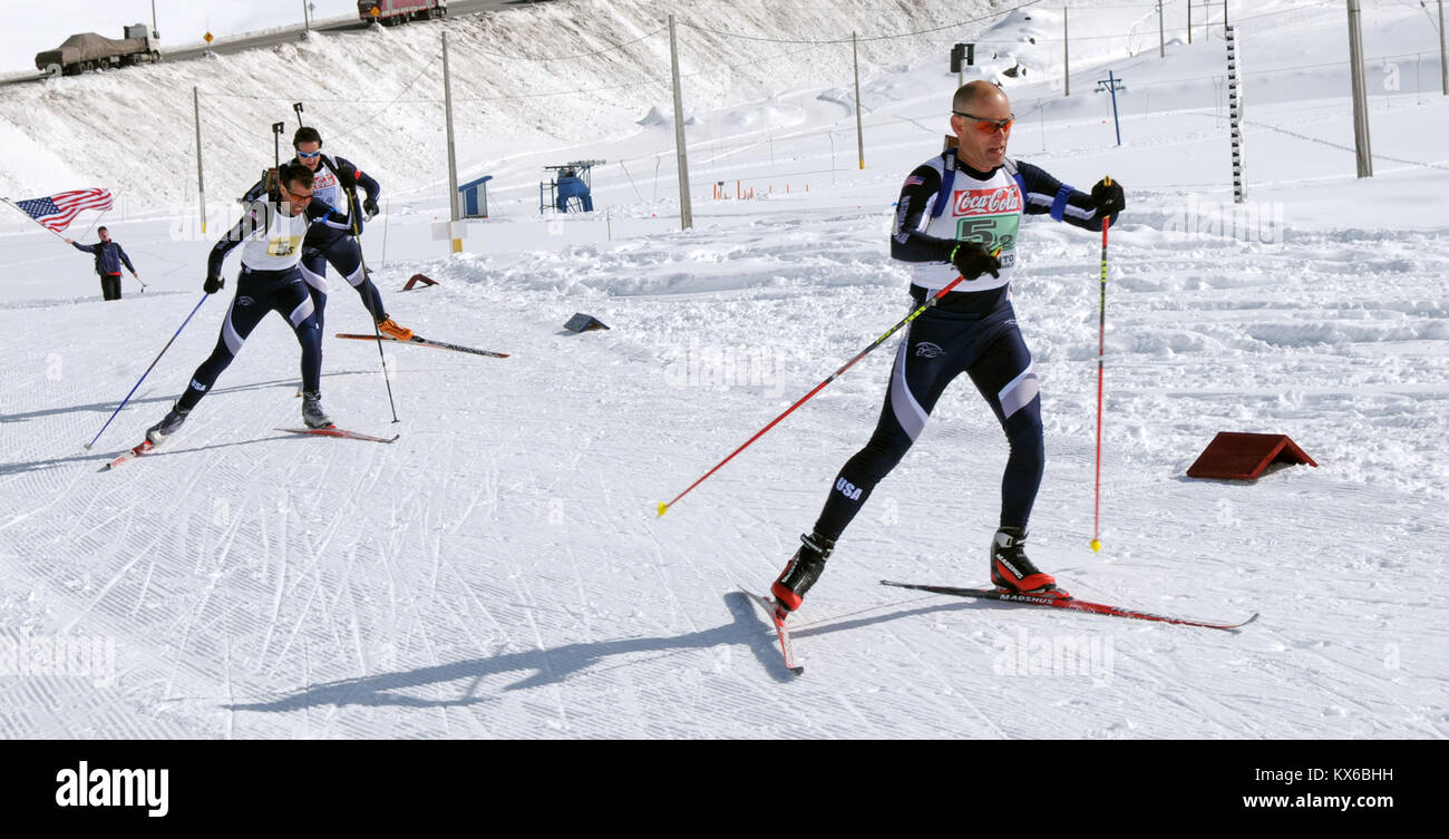 Die USA National Guard Biathlon Team nahm an einem IBU Cup Wettbewerb ...