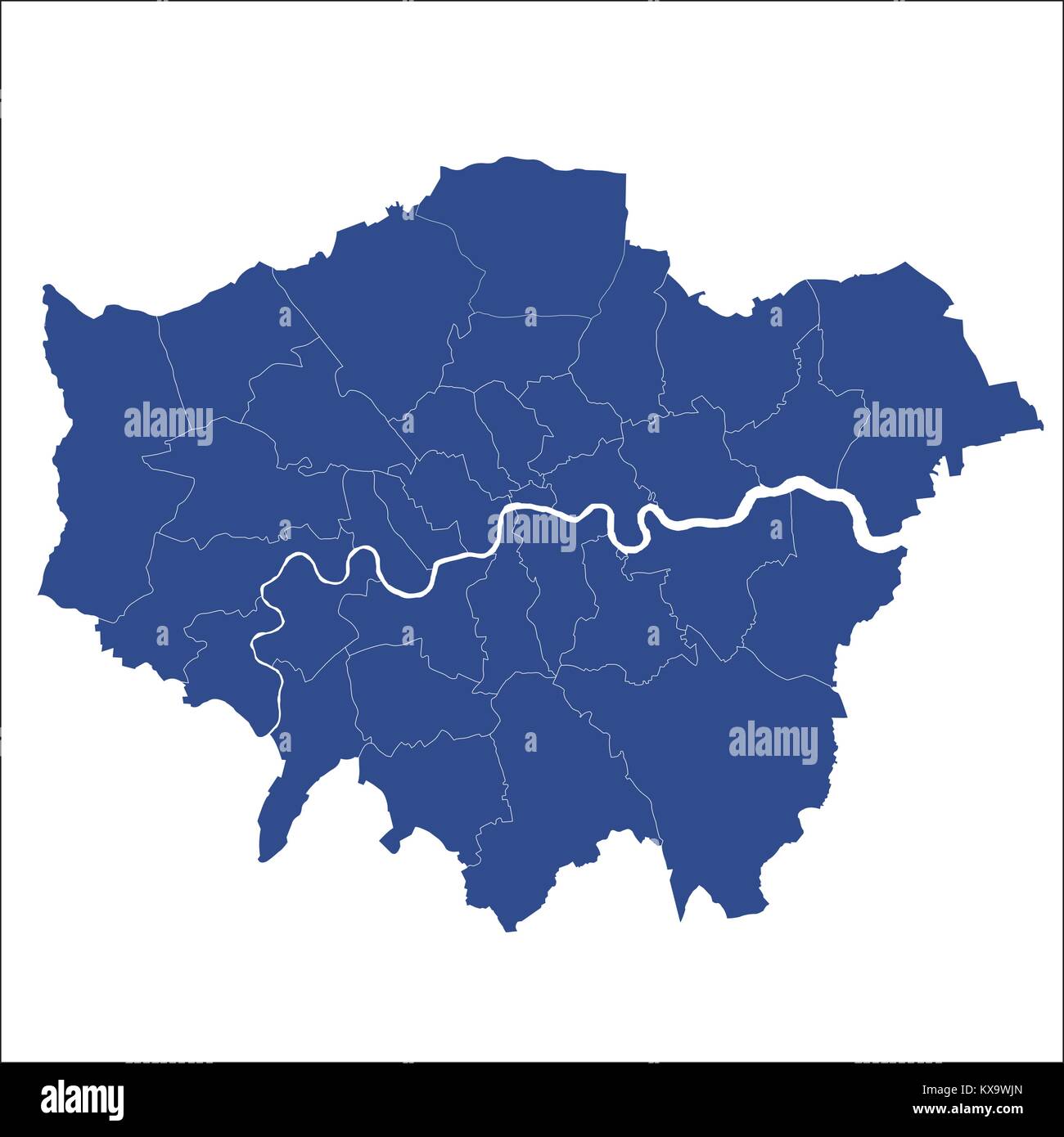 London boroughs map -Fotos und -Bildmaterial in hoher Auflösung – Alamy