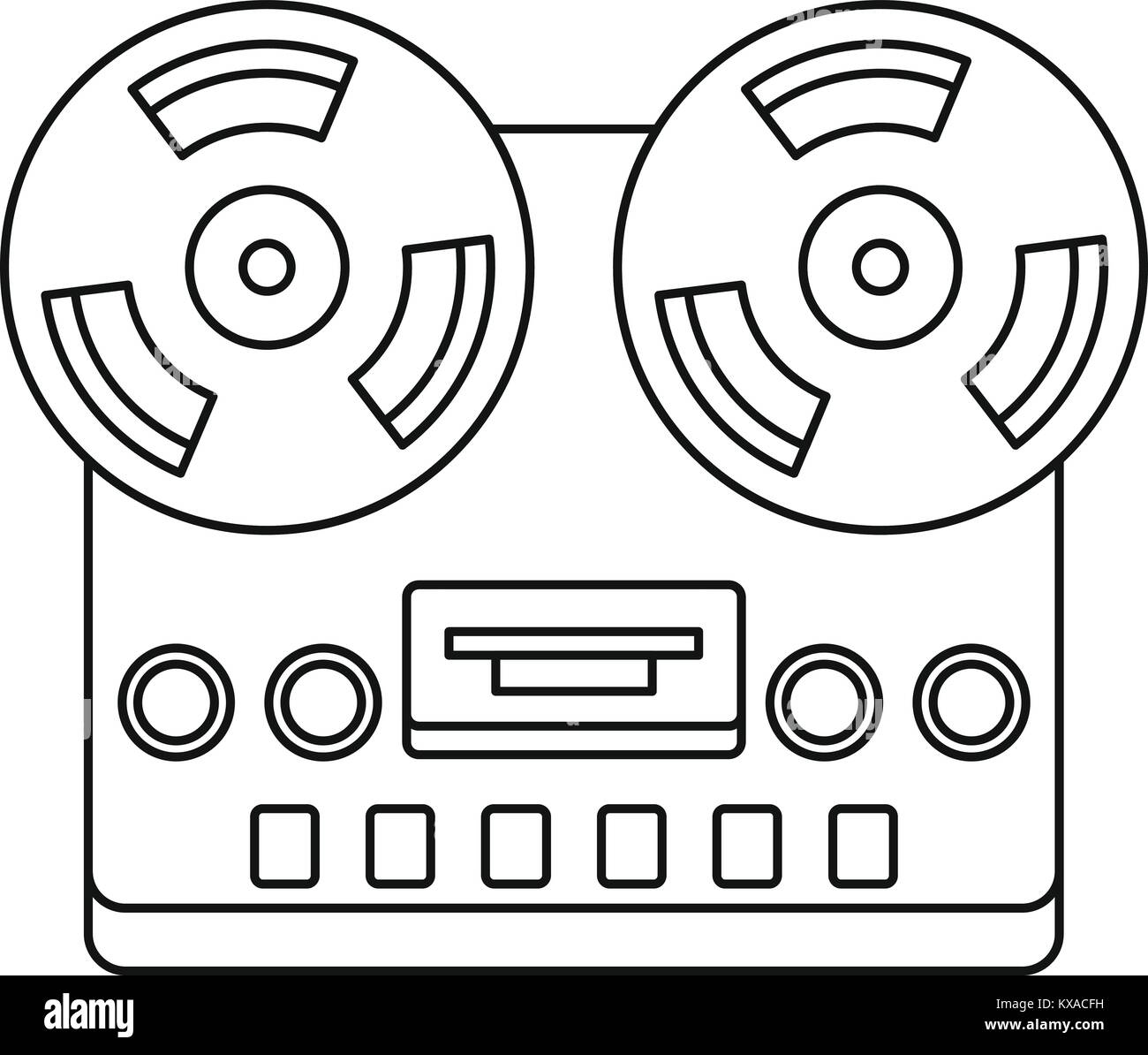 Analog Stereo open reel Tape Deck recorder Symbol Stock-Vektorgrafik ...