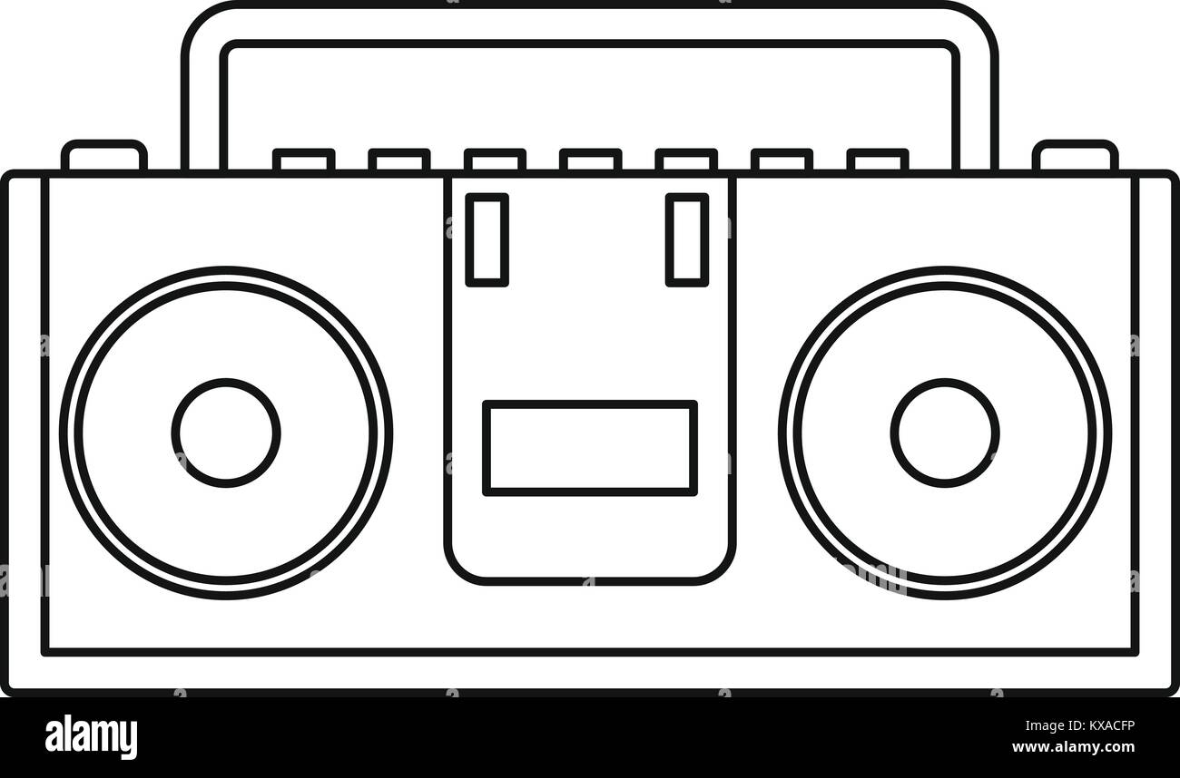 Ghettoblaster Symbol, outline Style Stock-Vektorgrafik - Alamy