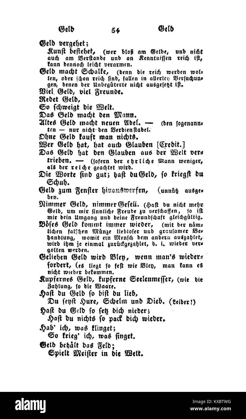 Dieser Eintrag bezieht sich auf das Sprichwörter-Lexikon von Wagener ...