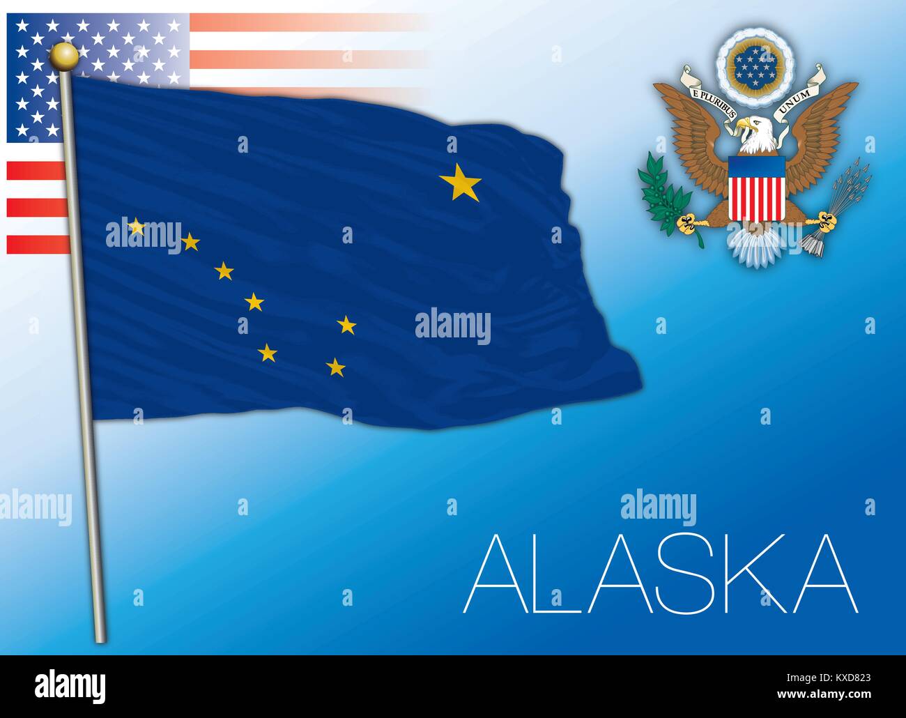 Alaska staatsflagge Stockfotos und -bilder Kaufen - Alamy