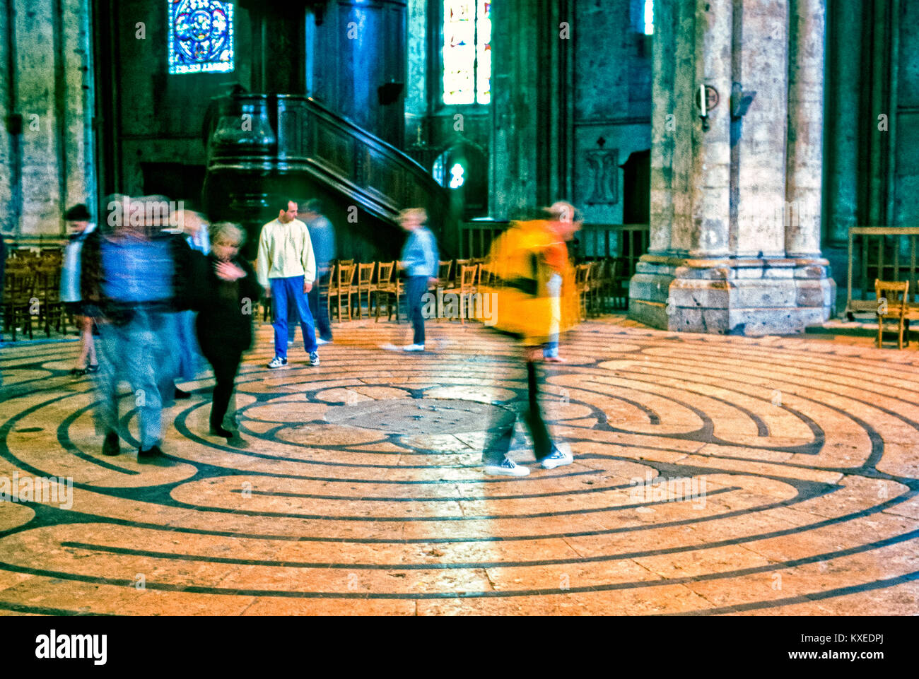 Chartres cathedral labyrinth france -Fotos und -Bildmaterial in hoher ...