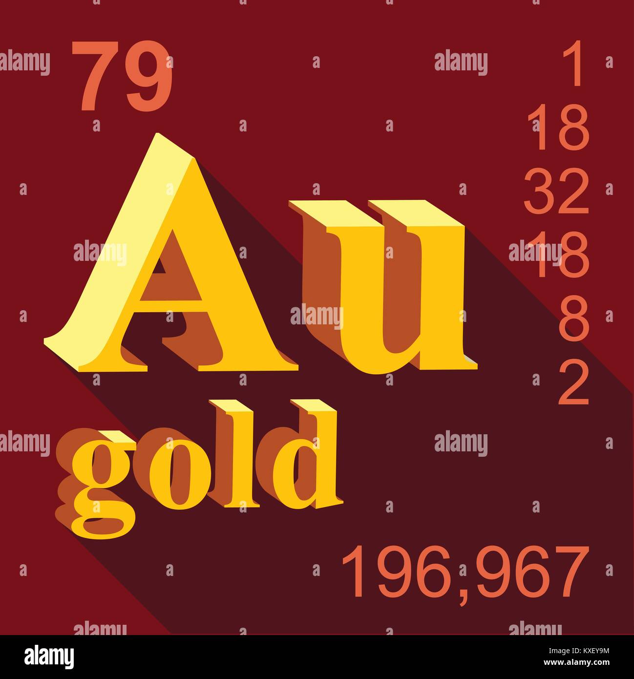Symbol au chemical element gold -Fotos und -Bildmaterial in hoher ...