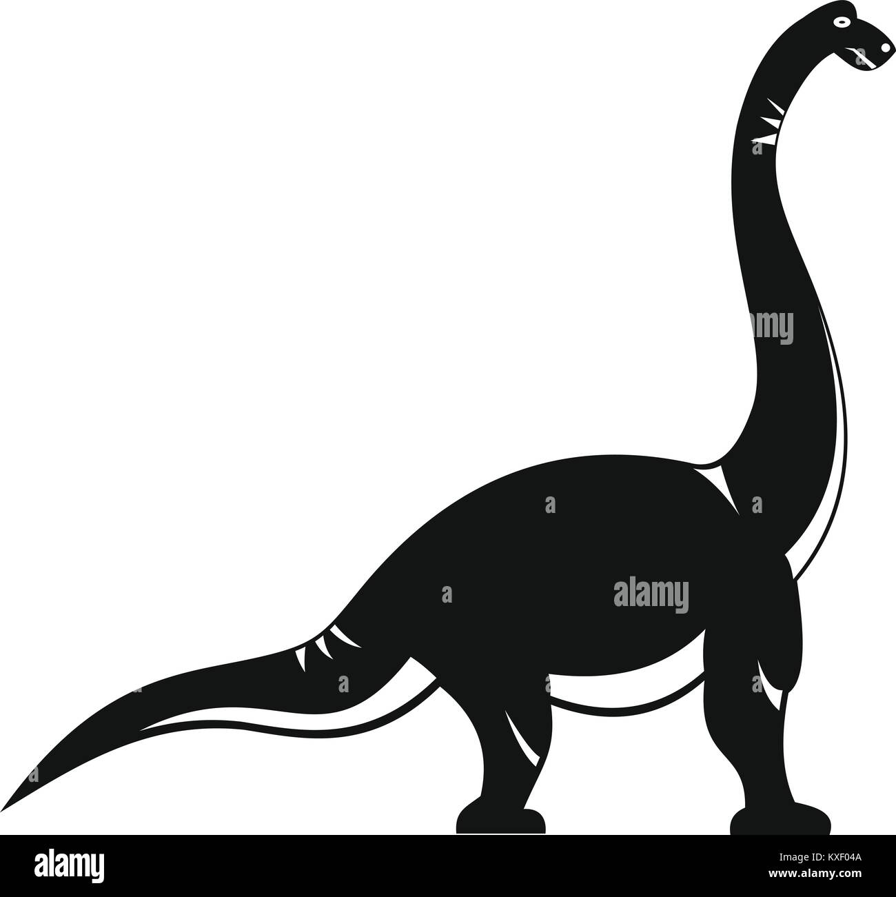 Brachiosaurus Dinosaurier Symbol, einfachen Stil Stock-Vektorgrafik - Alamy