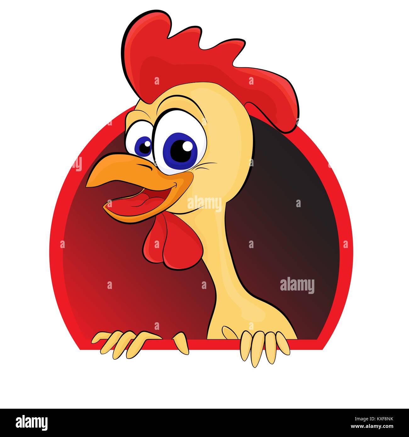 Cartoon comic Hahn. lustige Hahn im Profil Stock-Vektorgrafik - Alamy