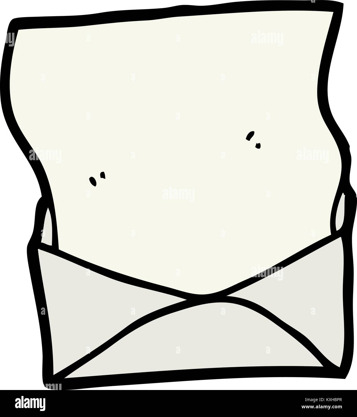 Cartoon Brief und Briefumschlag Stock-Vektorgrafik - Alamy
