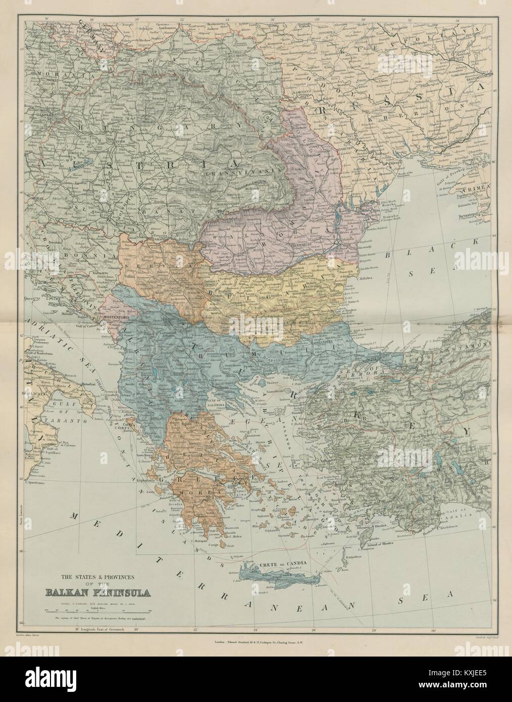 Balkans [balkan states] map -Fotos und -Bildmaterial in hoher Auflösung ...