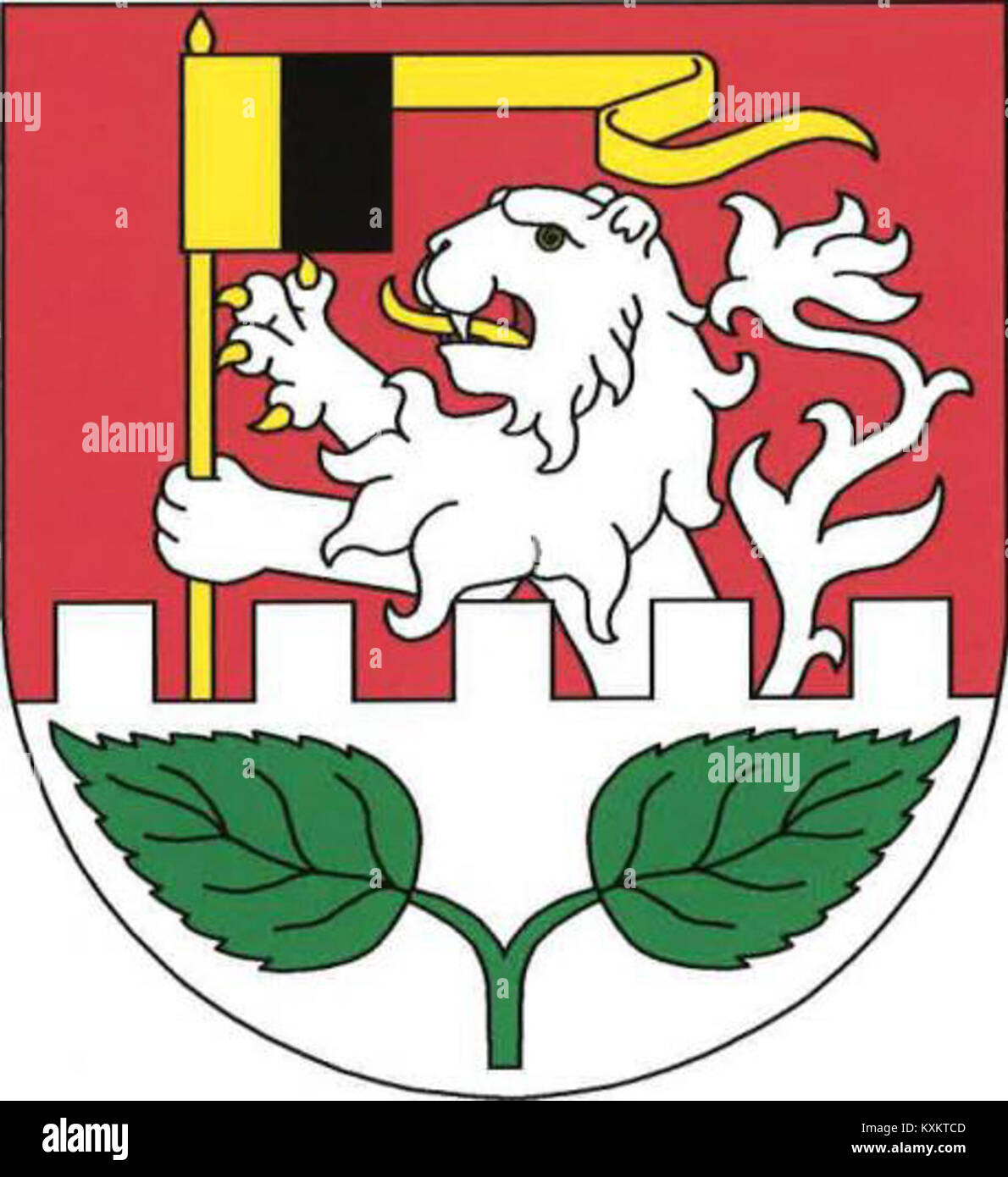 Das Wappen von Brezno repräsentiert das historische und kulturelle Erbe ...