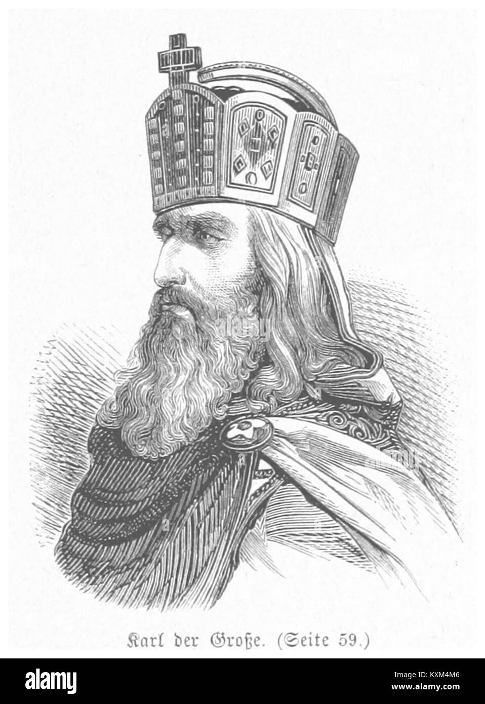 Diese Darstellung von Karl der große aus dem Jahr 1880 zeigt ihn als ...