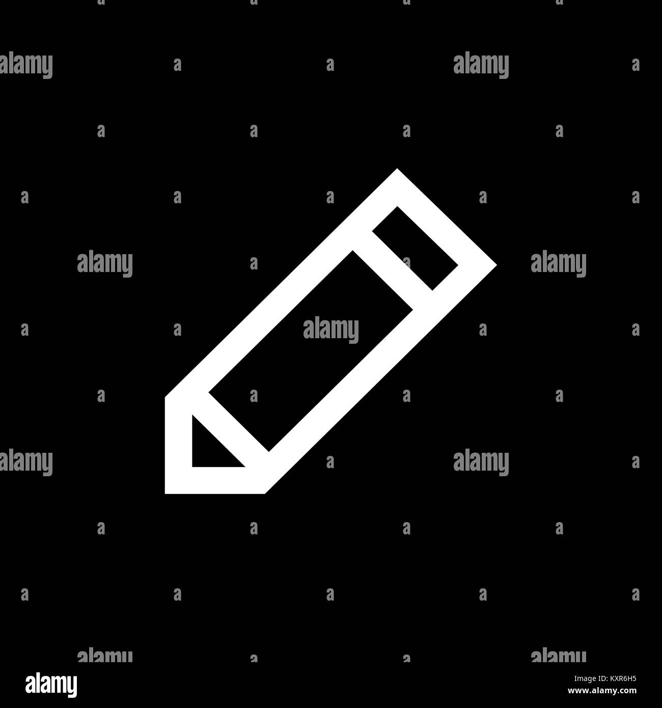 Stift-symbol für einfache Flat Style ui Design Stock-Vektorgrafik - Alamy