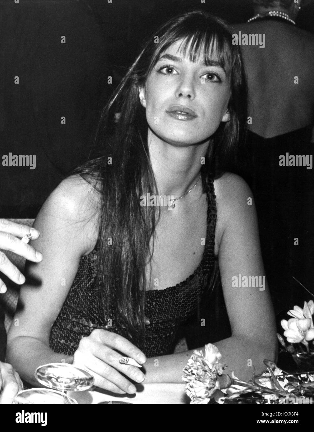 Britische Schauspielerin und Sängerin Jane Birkin am 18. Januar 1975 in ...