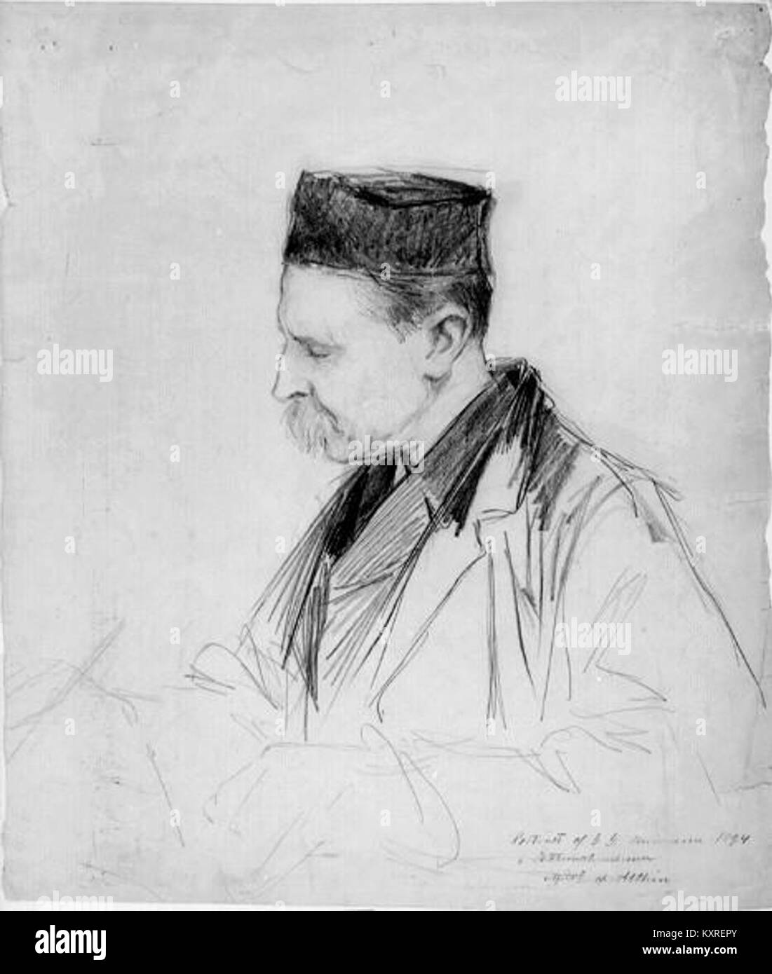 Caleb Althin-Porträtt Av Georg Göthe Stockfotografie - Alamy