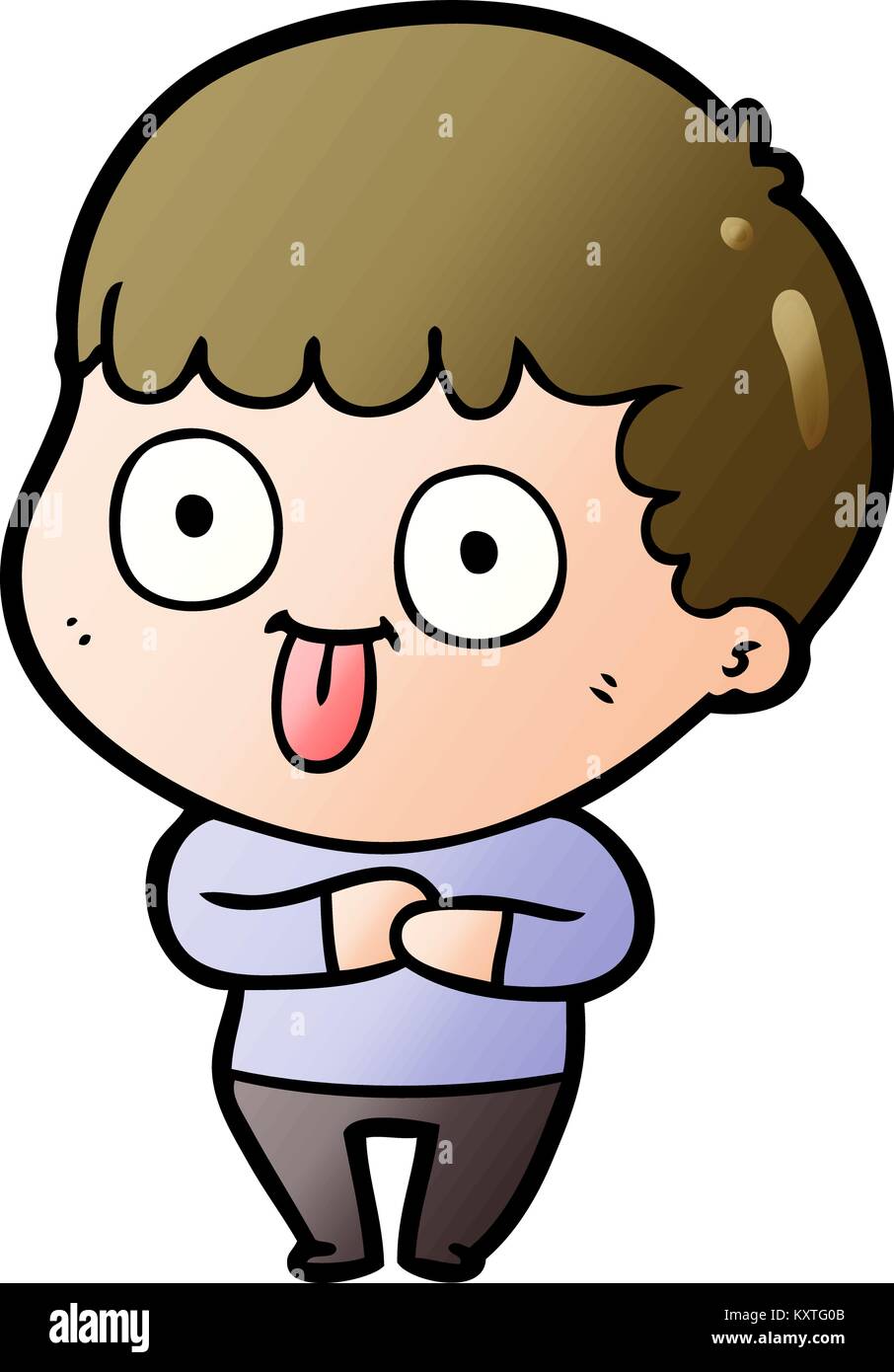 Cartoon dumb kid Stock-Vektorgrafik - Alamy