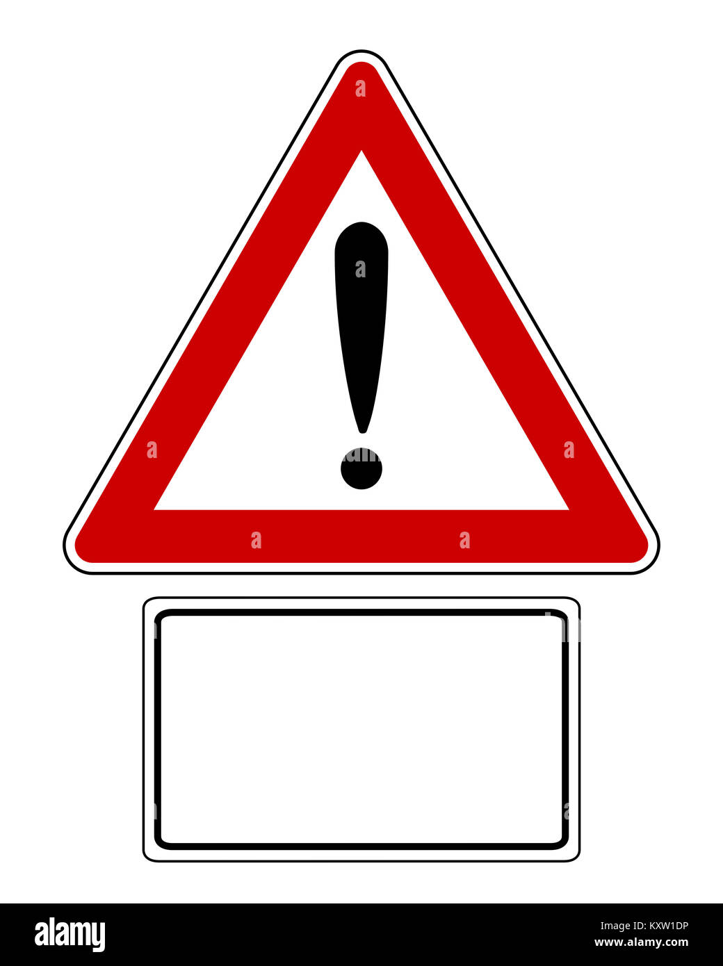 Achtung Schild mit Optionale Beschriftung Stockfotografie - Alamy