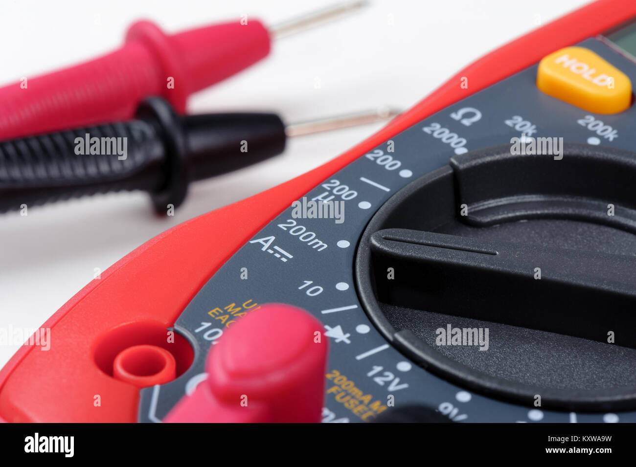 Die Multimeter eingeschaltet zu DC-Strommessung Stockfotografie - Alamy