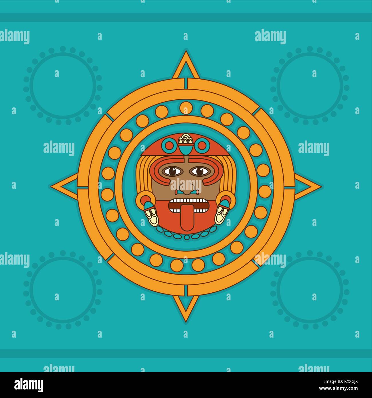 Maya mayan calendar Stock-Vektorgrafiken kaufen - Alamy