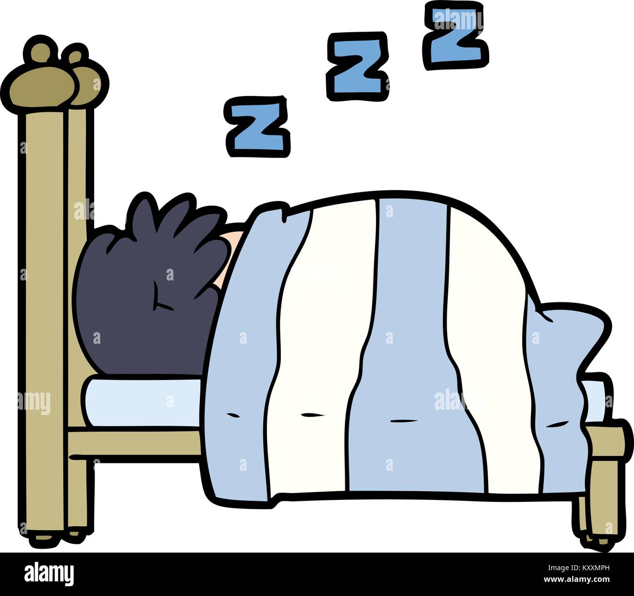Cartoon schnarchen Person Stock-Vektorgrafik - Alamy