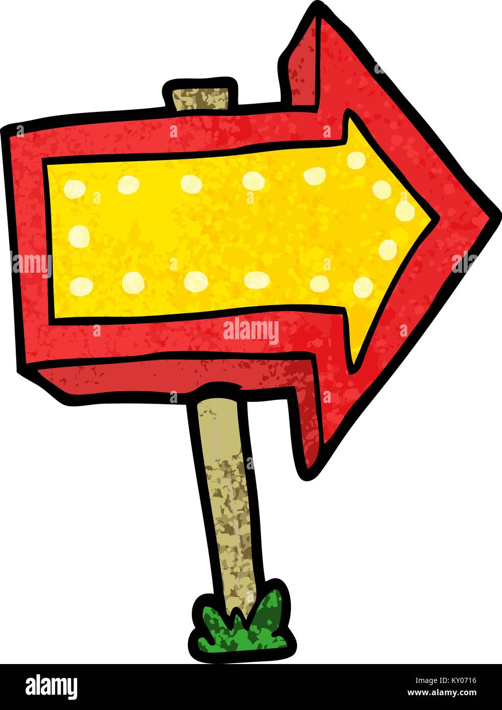 Cartoon zeigt Pfeil-Symbol Stock-Vektorgrafik - Alamy