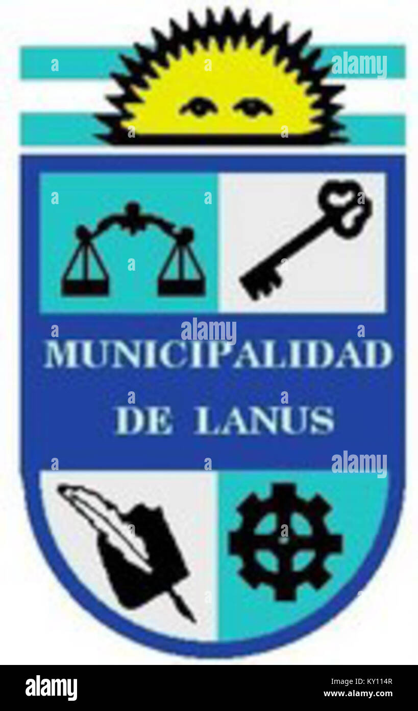Escudo de la Ciudad de Lanús Stockfotografie - Alamy