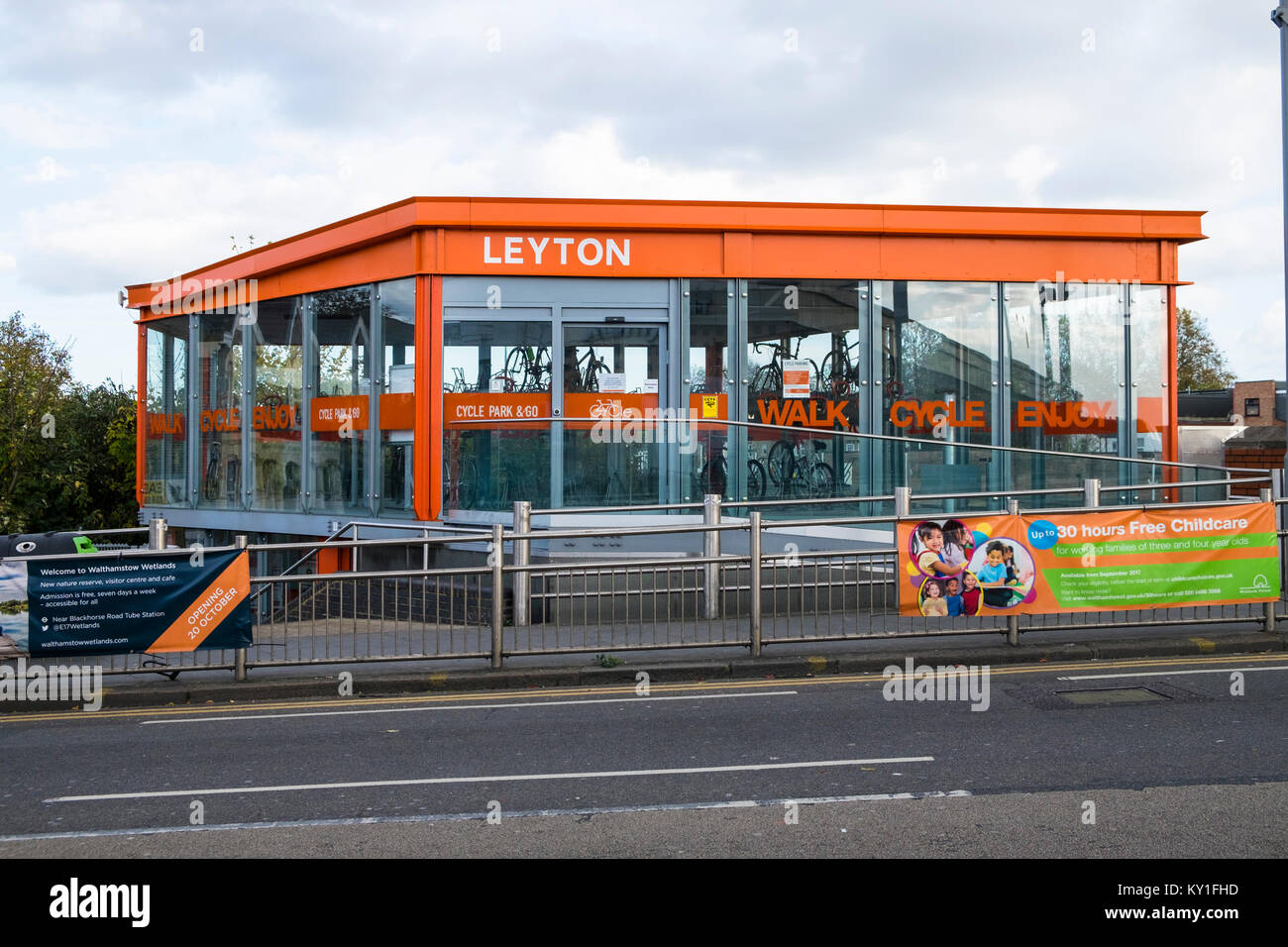 Leyton Zyklus Park & Go, cycle Park und gehen Stockfotografie - Alamy