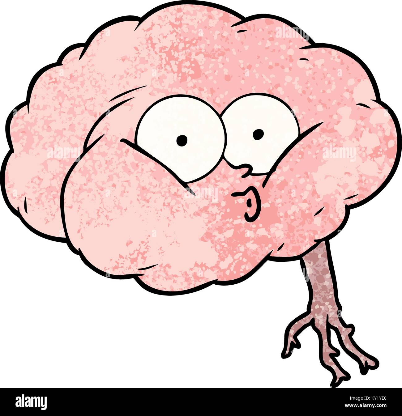 Cartoon beeindruckt Gehirn Stock-Vektorgrafik - Alamy