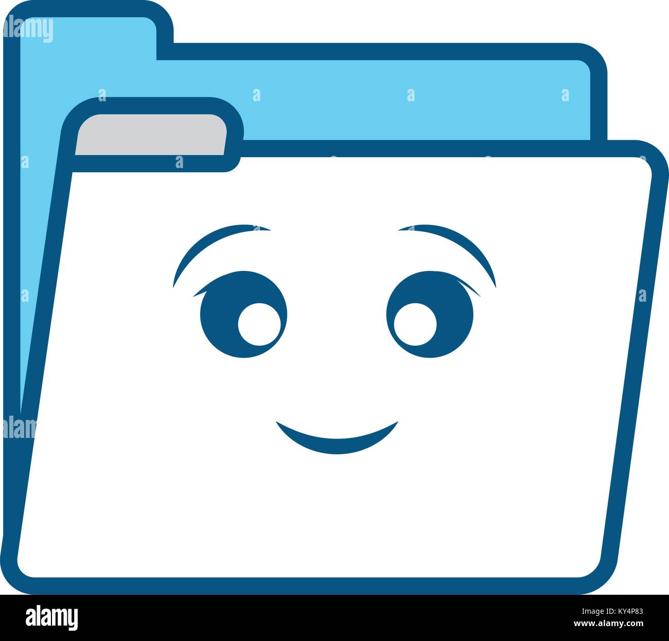 Ordner Dokument Symbol lächelnd Cartoon Stock-Vektorgrafik - Alamy