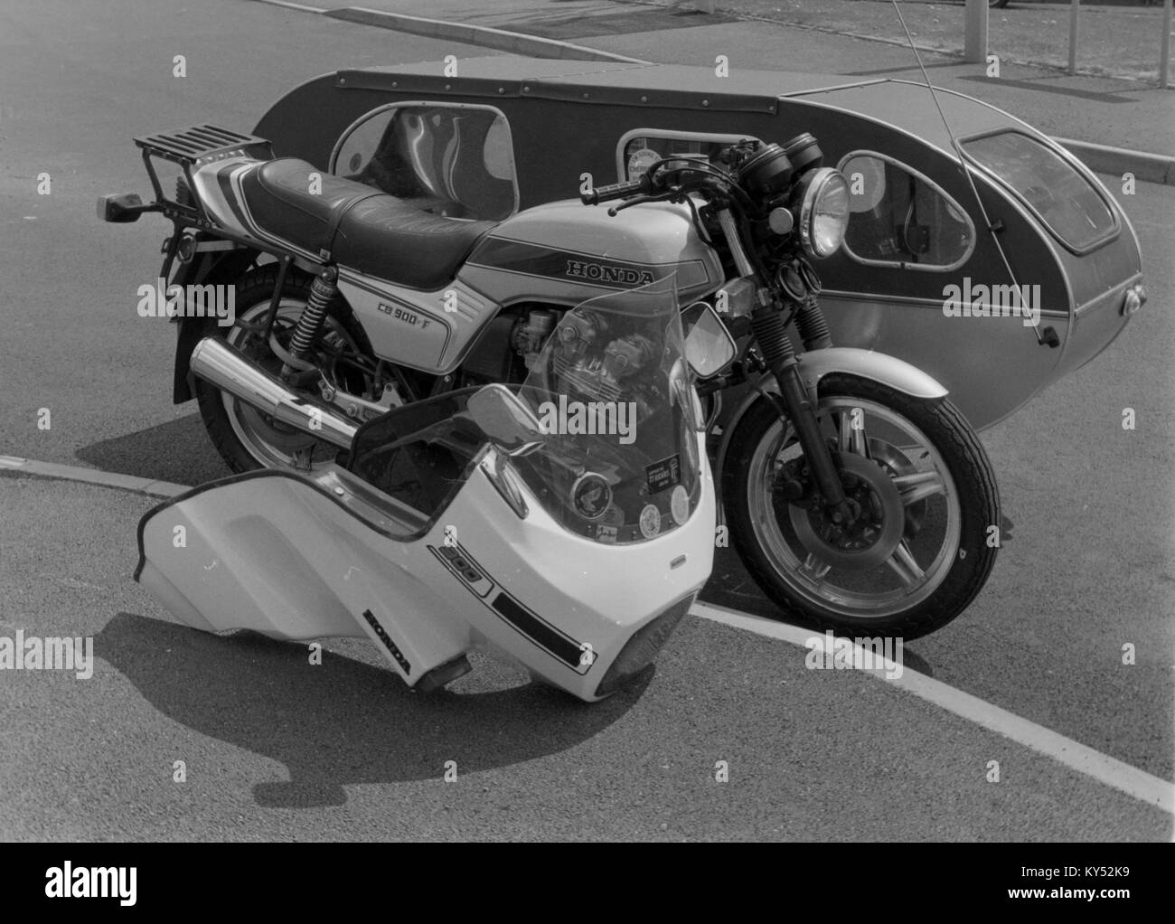Honda CB 900 F Motorrad Kombination, Triple adult Seitenwagen, große ...