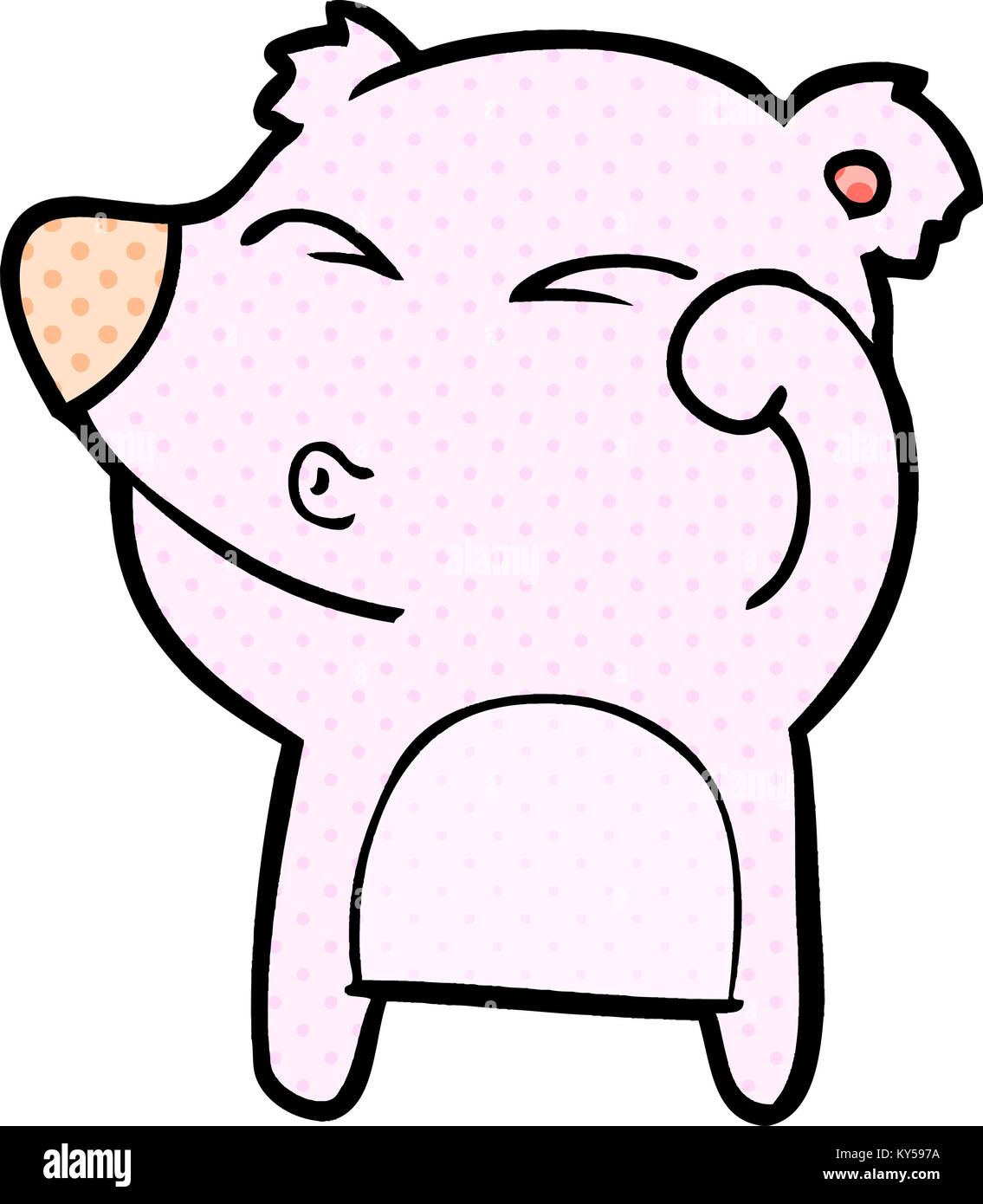 Cartoon müde Augen reiben tragen Stock-Vektorgrafik - Alamy