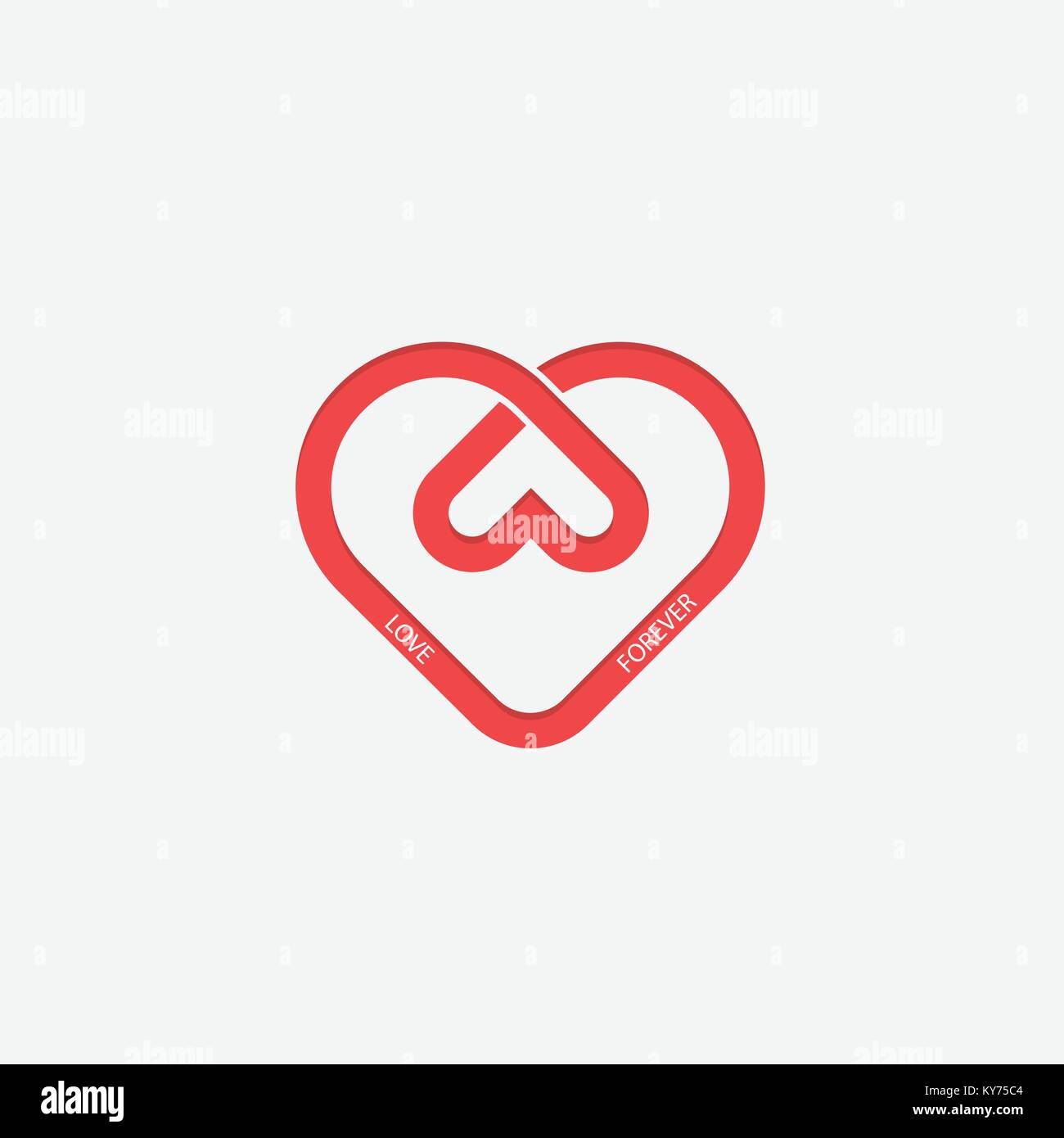 Herzen Symbole Vektor logo Vorlage. Liebe Symbol. Valentinstag ...