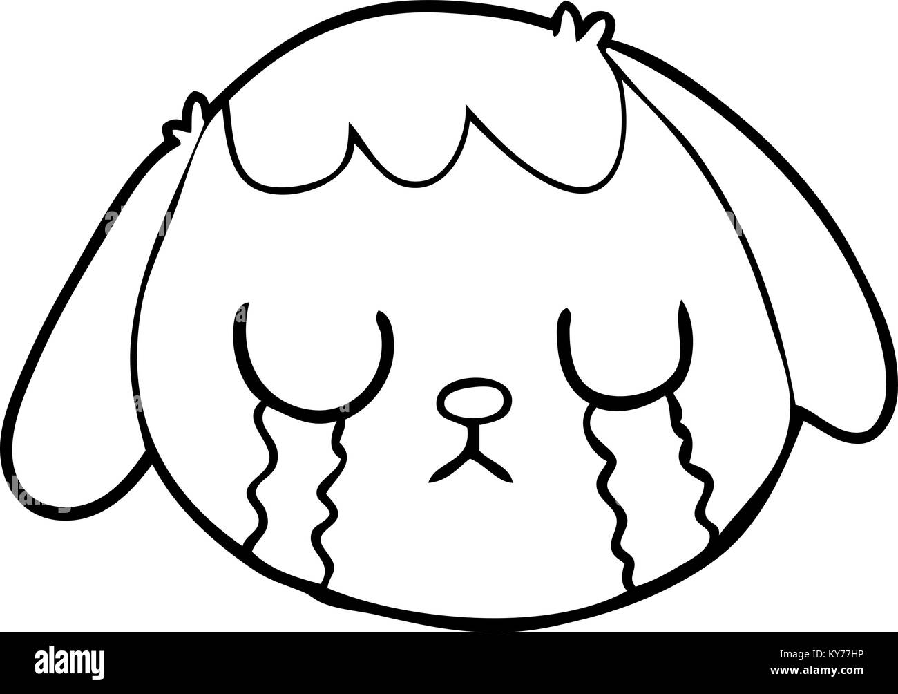 Weinendes gesicht gezeichnet Schwarzweiß-Stockfotos und -bilder - Alamy