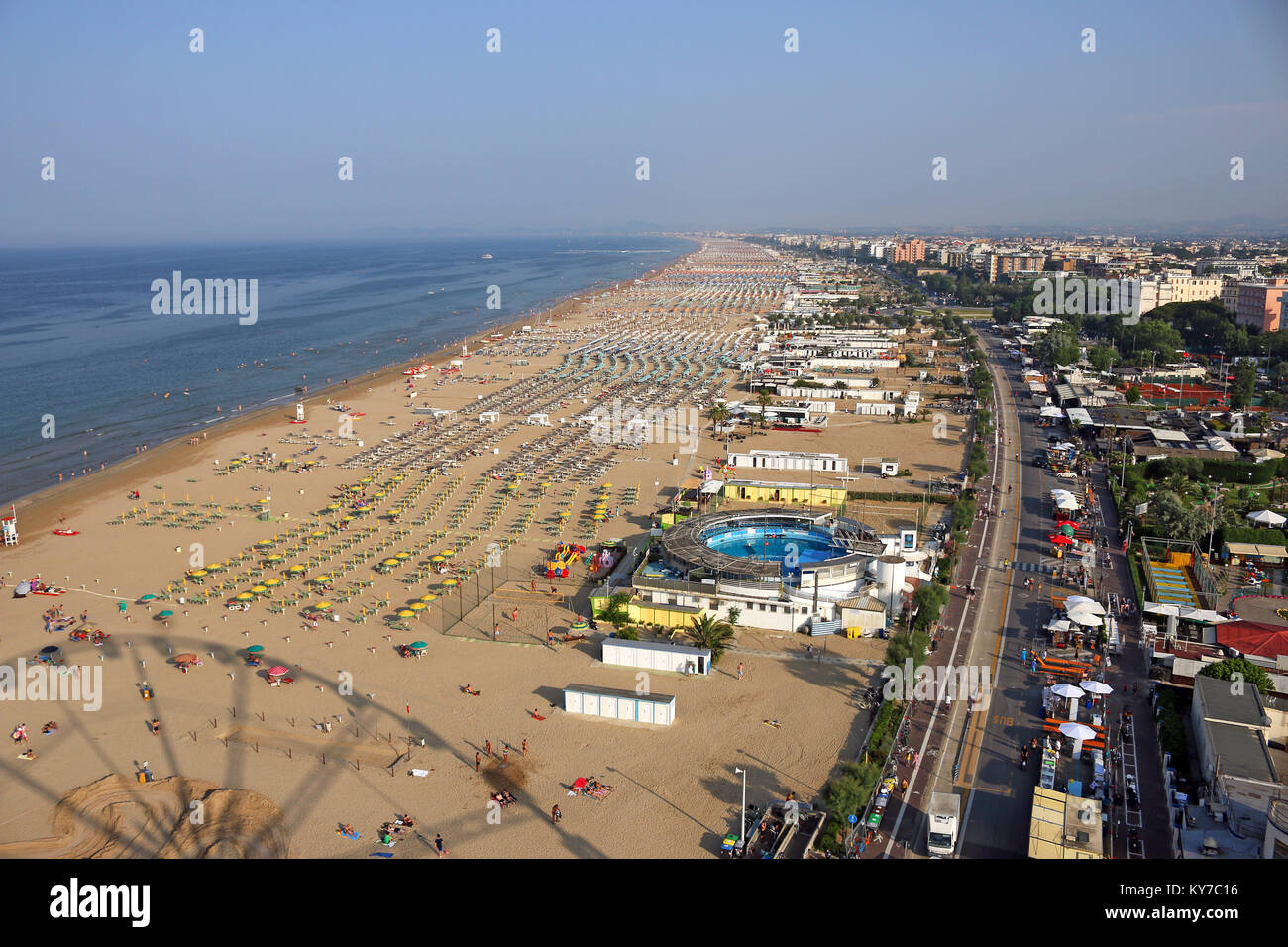 Aerial view rimini beach italy -Fotos und -Bildmaterial in hoher ...