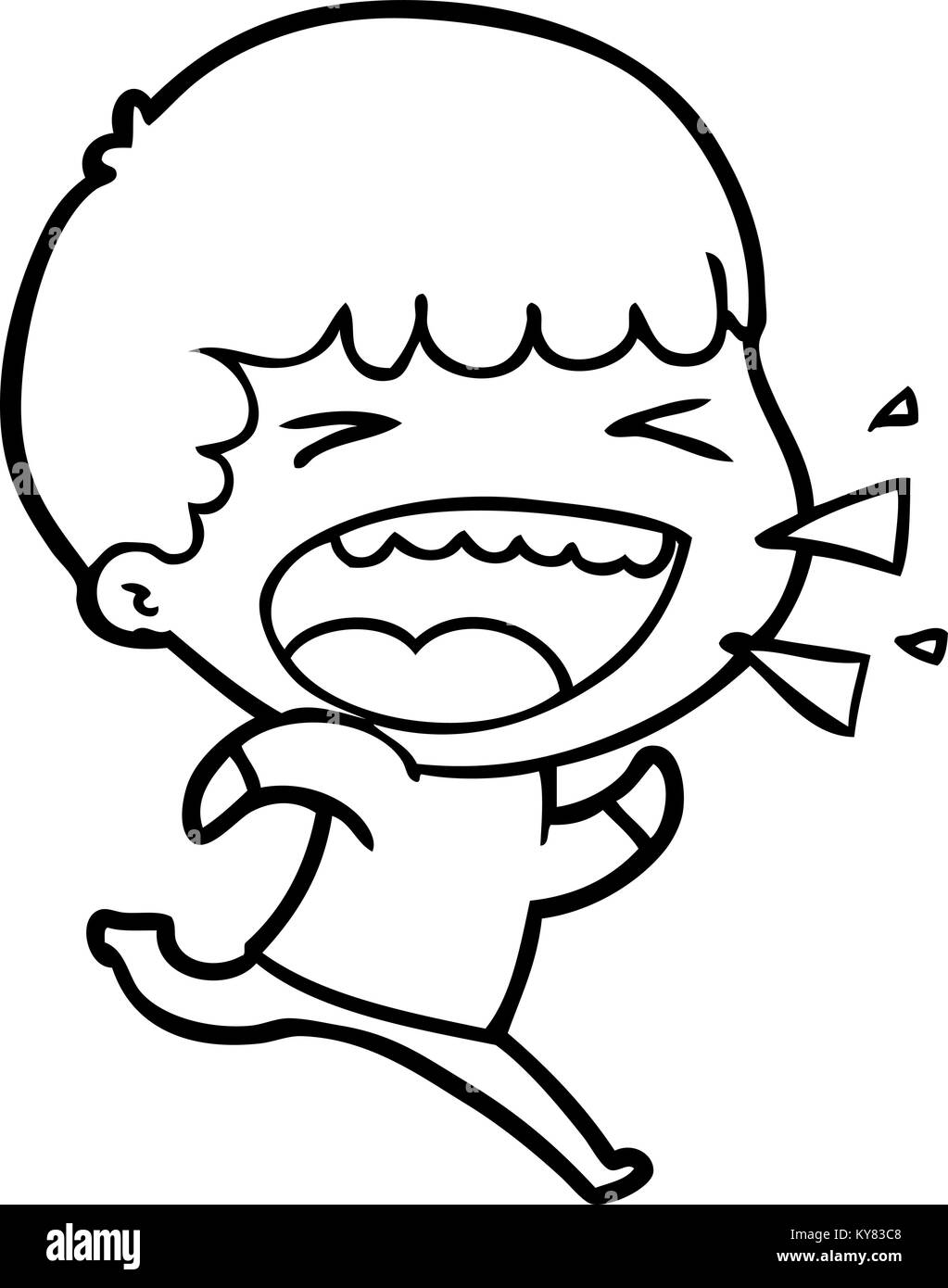 Cartoon Lachen Mann Stock-Vektorgrafik - Alamy