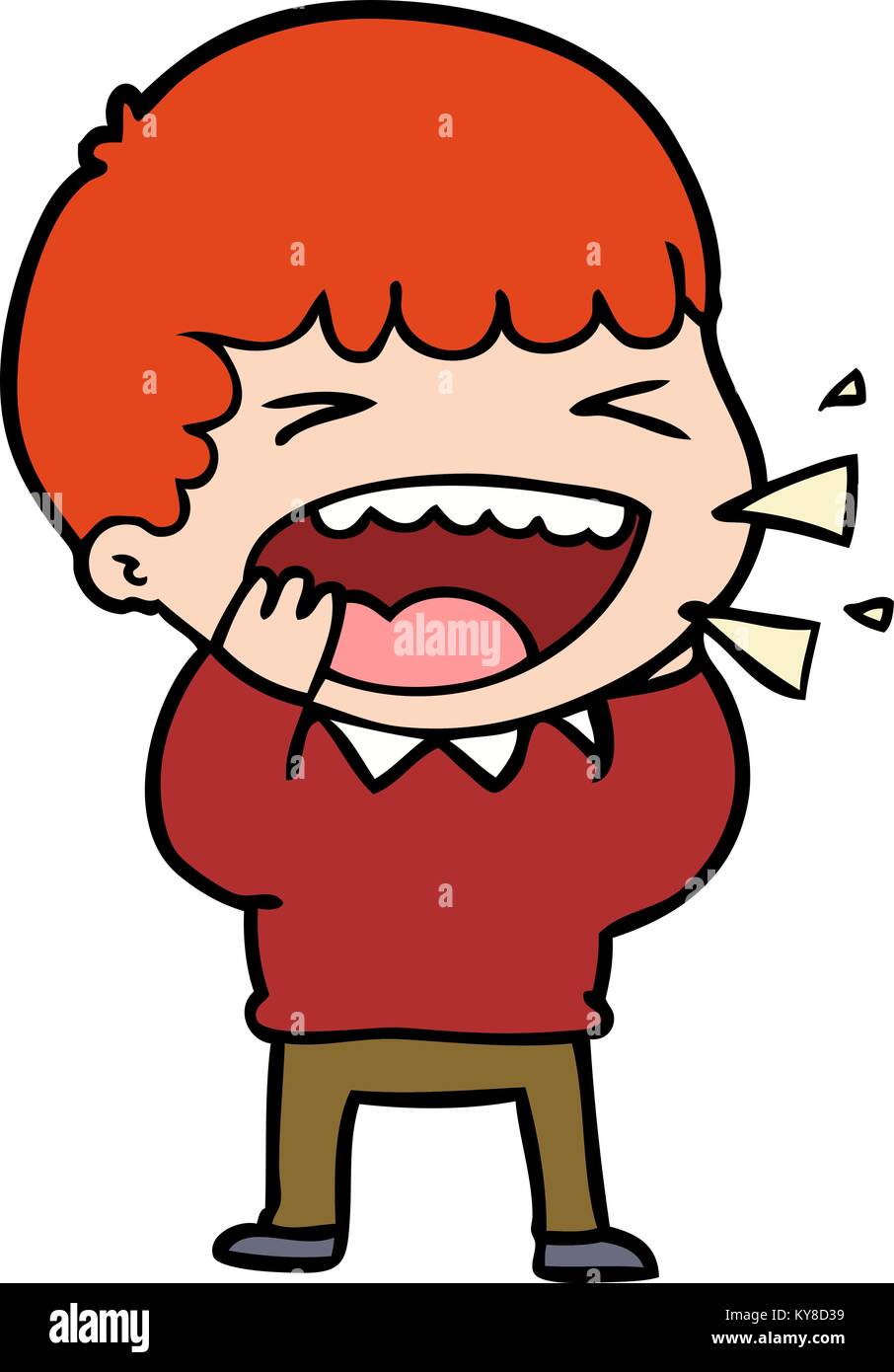 Cartoon Lachen Mann Stock-Vektorgrafik - Alamy