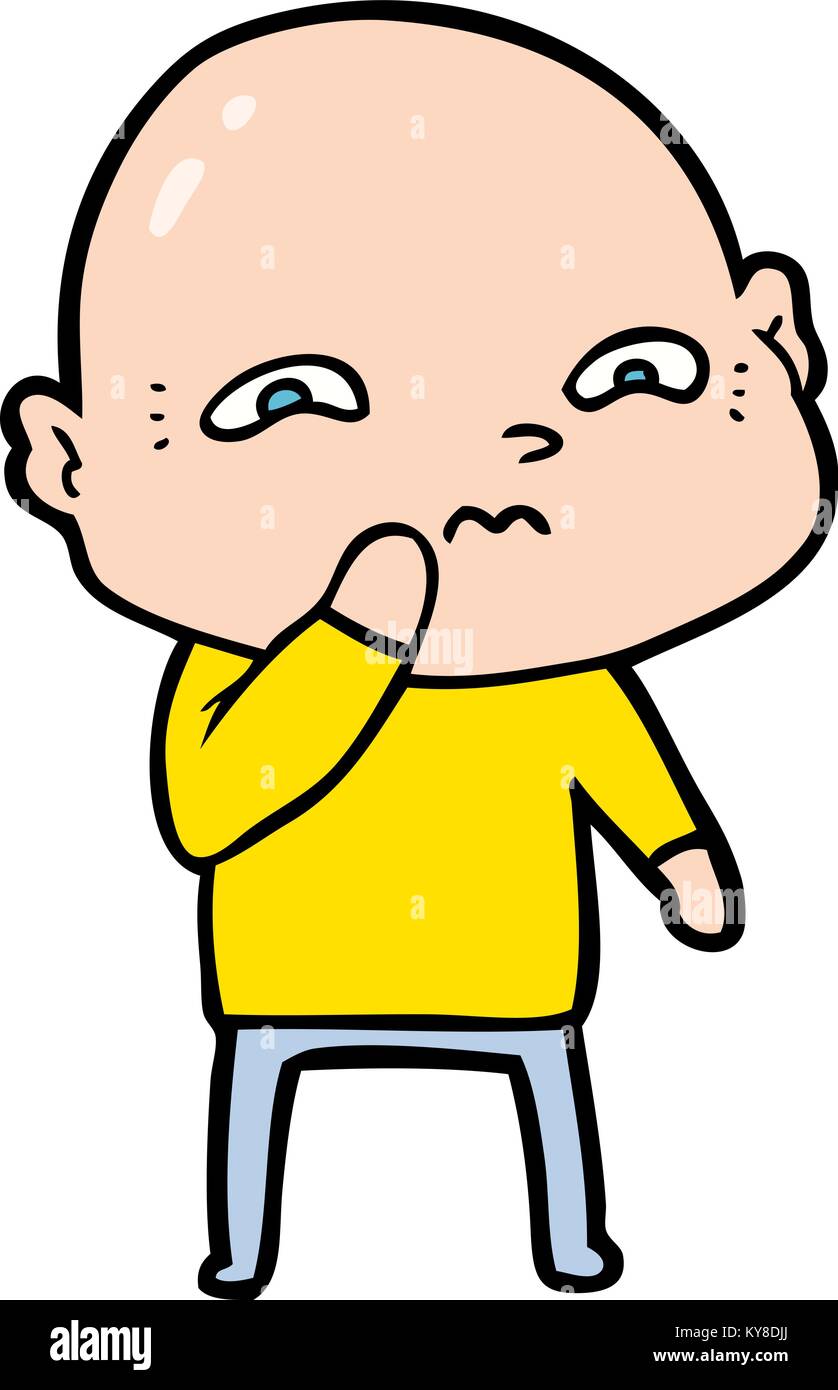 Nervöser Mann Clipart