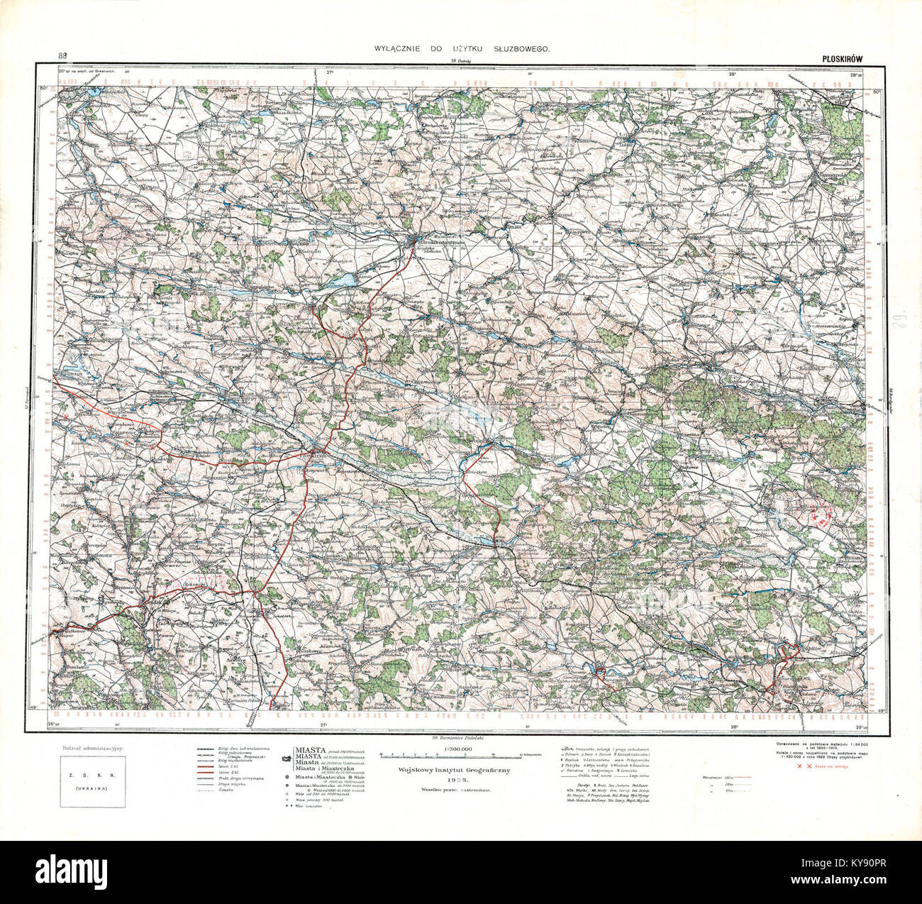 Die *WIG Mapa Operacyjna Polski*, eine polnische Operationskarte aus ...