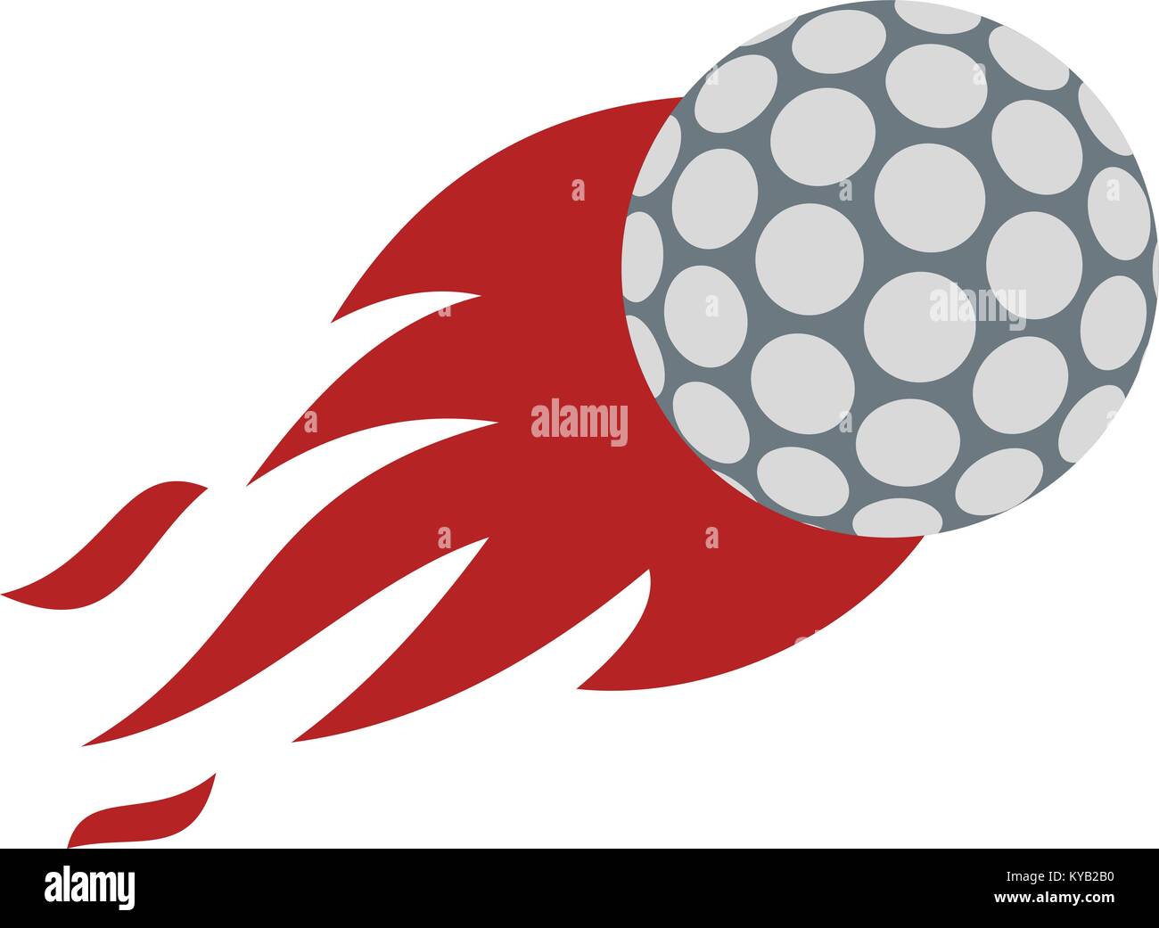 Flaming ball Symbol auf weißem Hintergrund Vektor-illustration isoliert ...