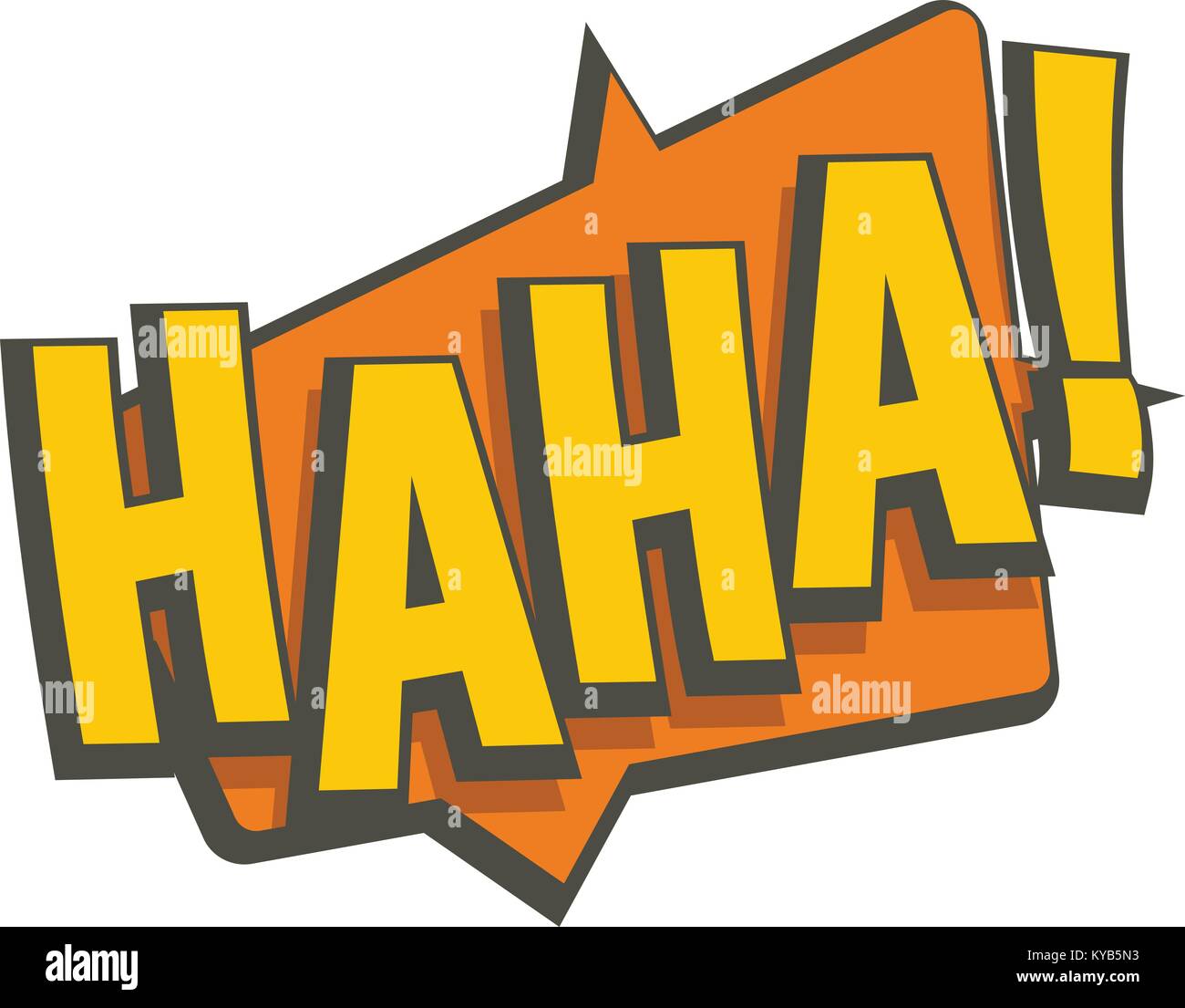 HAHA, Comic Text Sprechblasen-symbol isoliert Stock-Vektorgrafik - Alamy