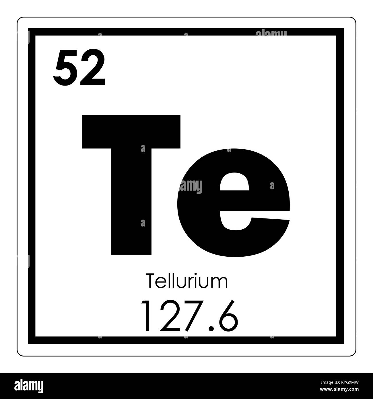 Tellur chemische Element Periodensystem Wissenschaft Symbol ...
