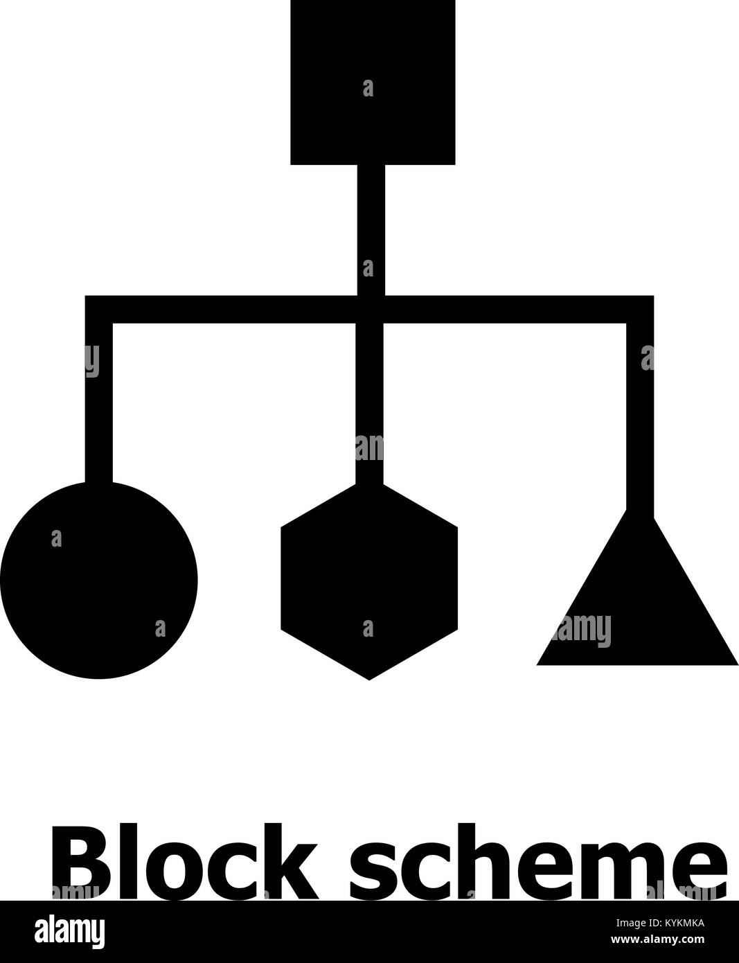 Schema Block Symbol, einfachen Stil Stock-Vektorgrafik - Alamy