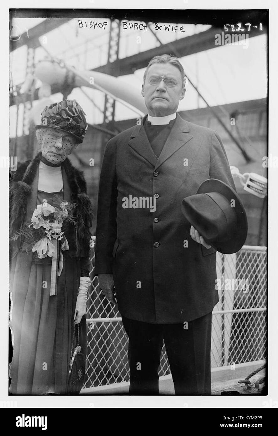 Ein historisches Foto von Bischof Burch und seiner Frau, aufgenommen in ...